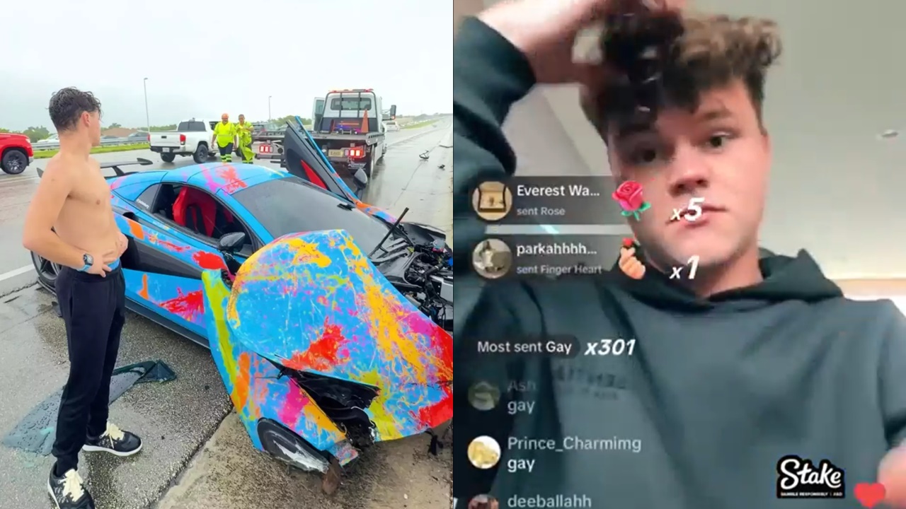 YouTuber accused of 'begging' for donations after McLaren crash