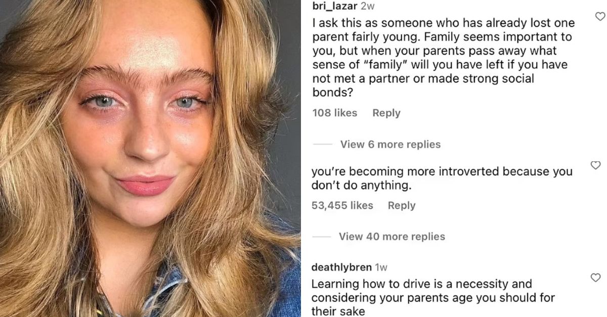 A 33-year-old lifestyle influencer has been criticized for admitting that she still lives with ...