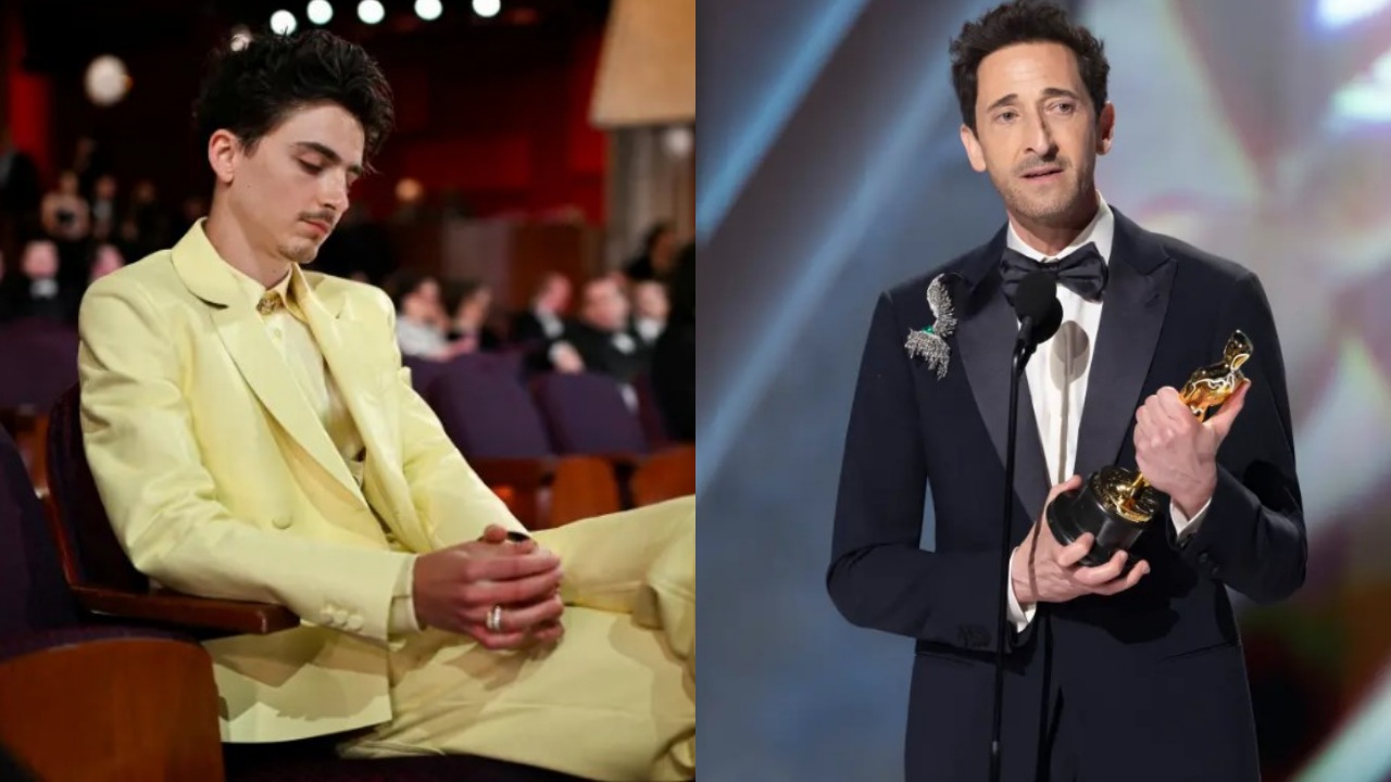 Timothée Chalamet’s reaction after losing Best Actor to Adrien Brody at 2025 Oscars